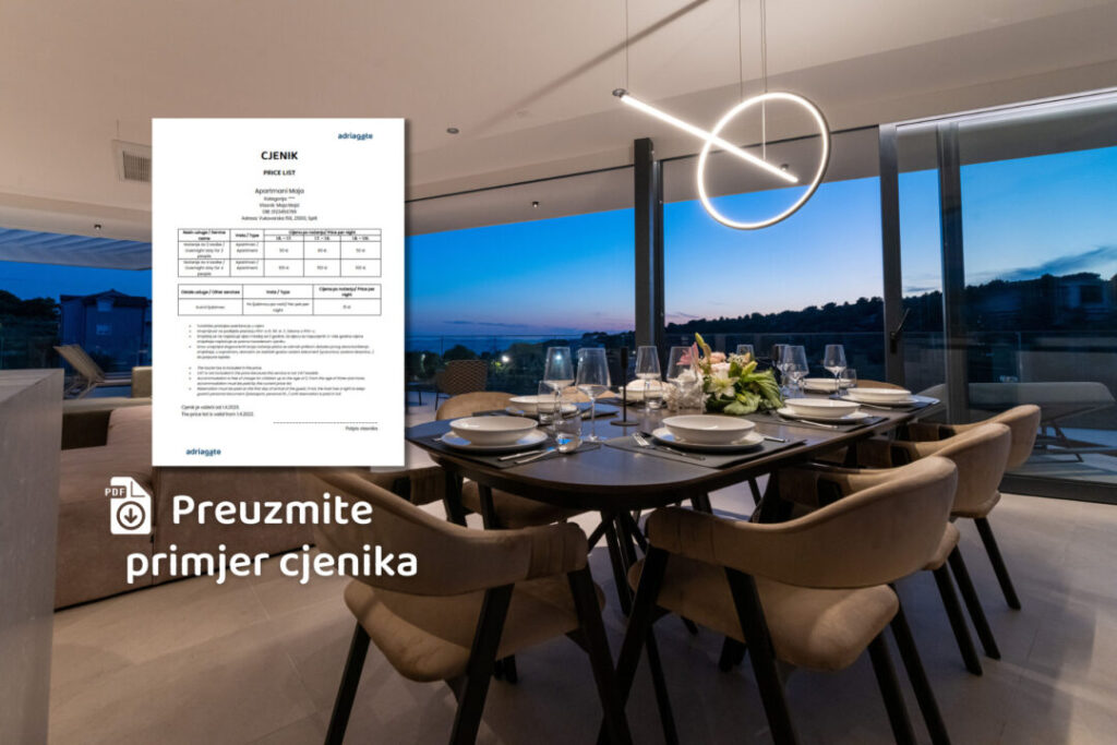 Kako odrediti cijene i kreirati cjenik za smještaj? - PRIJATELJ VAŠE ...